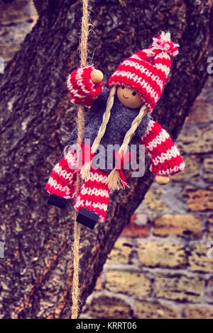 Rag doll christmas tree decoration Stock Photo - Alamy