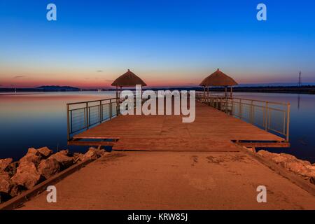 sunet over lake Stock Photo - Alamy