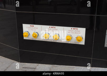 fire hose connections outside a building Stock Photo - Alamy