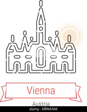 Emblem of Vienna. City of Austria. Vector illustration Stock Vector ...