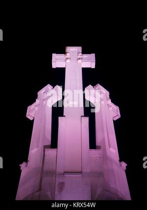 Three Crosses in the night Stock Photo - Alamy