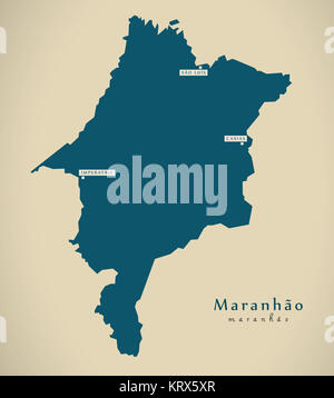 map of maranhao Stock Photo - Alamy