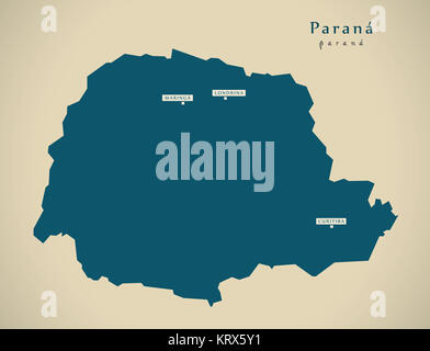 map of parana Stock Photo - Alamy