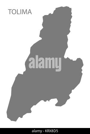 Area of Tolima, department of Colombia, isolated on a solid background ...