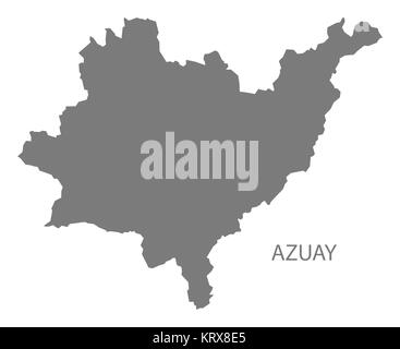 Area of Azuay, province of Ecuador, isolated on a solid background in a ...