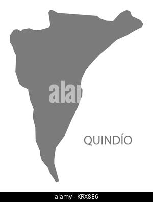 Area of Quindío, department of Colombia, isolated on a solid background ...