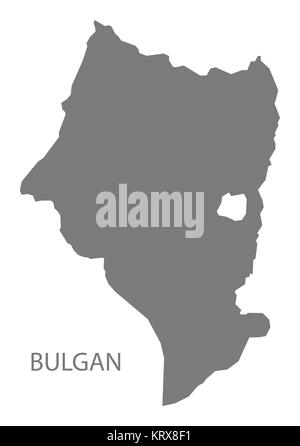 Area of Bulgan, province of Mongolia, isolated on a solid background in ...