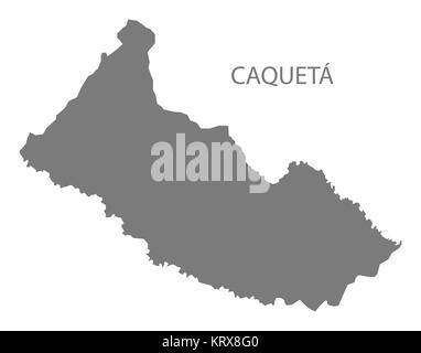 Modern Map of Caqueta Colombia Department with District Borders Stock ...