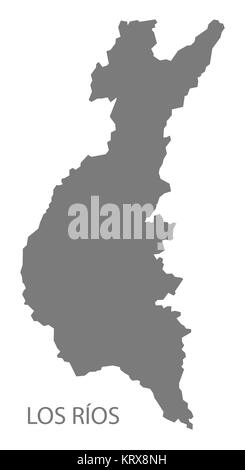 Shape of Los Rios, province of Ecuador, and its capital. Distance scale ...