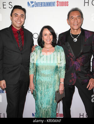 Wes Studi, Maura Dhu Studi and Kholan Studi at the premiere of ...