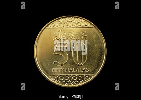 50 Halala Coin of Saudi Arabia showing Arabic writing and symbols Stock ...