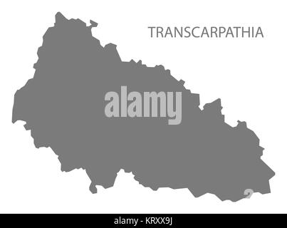 Area of Transcarpathia, region of Ukraine, isolated on a solid ...