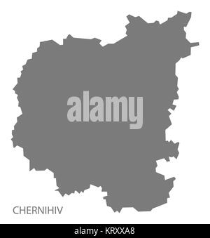 Area of Chernihiv, region of Ukraine, isolated on a solid background in ...