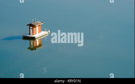 Portable Floating Restroom Lake Shasta Oasis Smooth Water Stock Photo ...