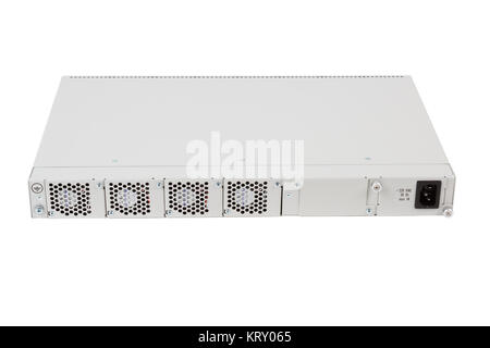 back of Gigabit Ethernet switch with SFP slot Stock Photo - Alamy