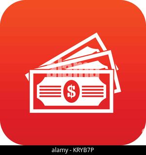 Three dollar bills icon digital green Stock Vector Image & Art - Alamy