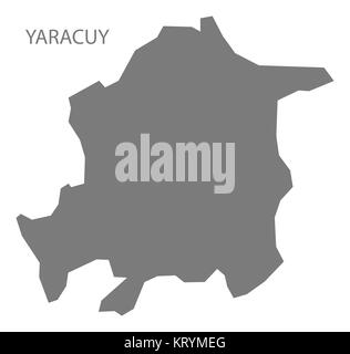 Area of Yaracuy, state of Venezuela, isolated on a solid background in ...