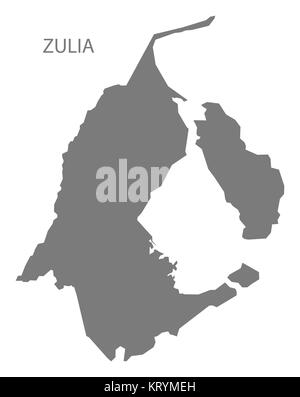 Area of Zulia, state of Venezuela, isolated on a solid background in a ...