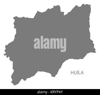 Area of Huíla, province of Angola, isolated on a solid background in a ...