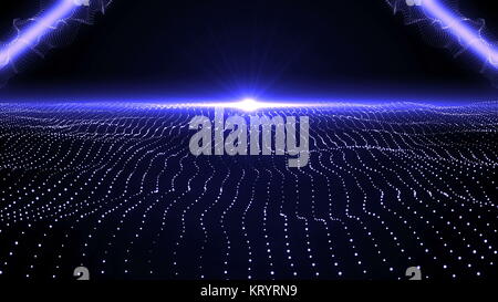 Particle animation of ocean with wind and waves Stock Photo - Alamy