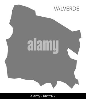 Shape of Valverde, province of Dominican Republic, with its capital ...