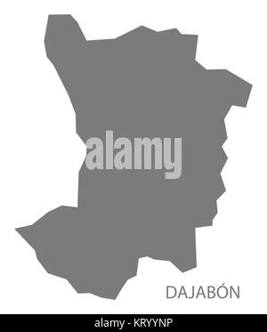 Area of Dajabón, province of Dominican Republic, isolated on a solid ...