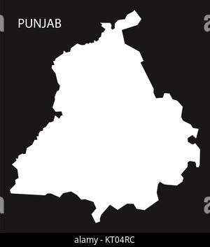Modern Map of Punjab India Districts with Borders Stock Photo - Alamy