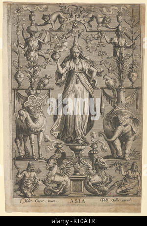 This artwork, part of *The Four Continents* series, depicts Asia ...