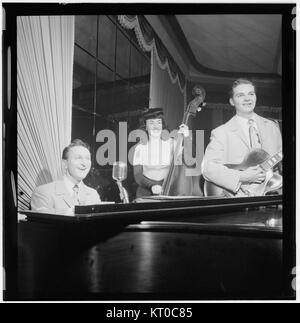 A portrait of Teddy Kaye, Vivien Garry, and Arvin Charles Garrison taken in May 1947 at Dixon's ...