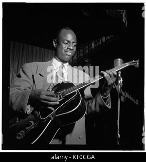 This portrait features Tiny Grimes, an American jazz guitarist and ...