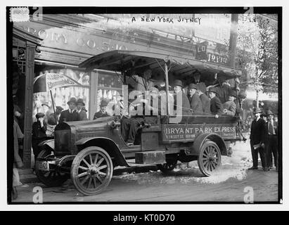 A New York Jitney is a shared transportation vehicle, commonly used in ...