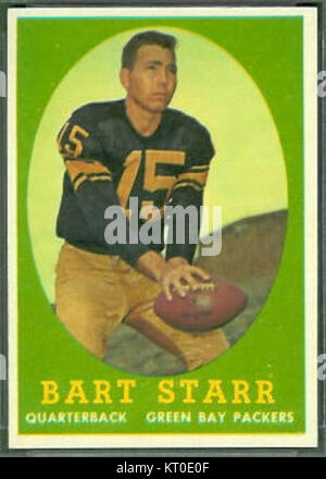Bart Starr, legendary quarterback for the Green Bay Packers, featured ...