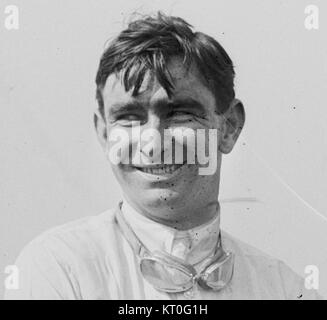 A photograph of race car driver Bob Burman with his Blitzen Benz at ...