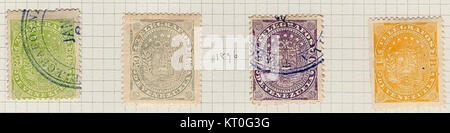Telegraph stamps of Venezuela 1896 Stock Photo - Alamy