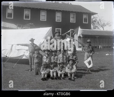 A historical photograph of Boy Scouts, capturing the youth organization ...