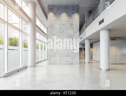 modern business hall architecture. 3d concept Stock Photo - Alamy