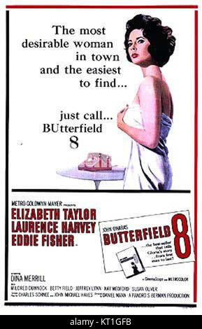 Elizabeth Taylor Poster Film Butterfield 8 (1960) Characters: Gloria ...