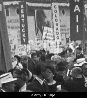 This image captures delegates during the 1964 Democratic National ...