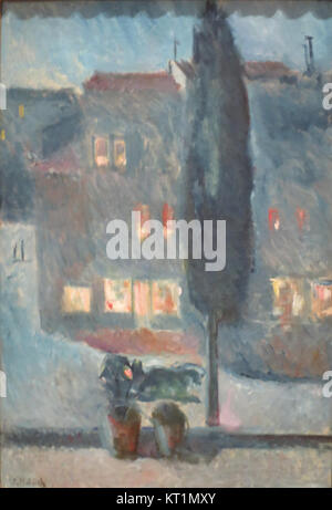 Cypress in Moonlight 1892 by Edvard Munch Stock Photo - Alamy