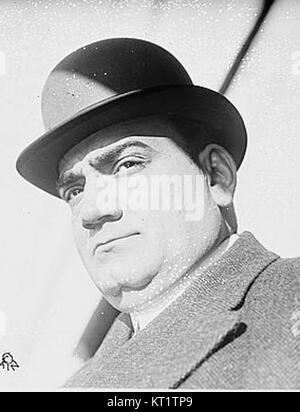This image features Enrico Caruso, a renowned Italian opera singer ...