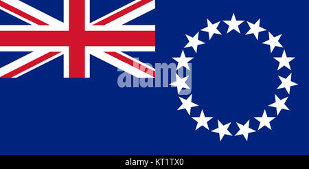 Flag of Cook Islands. National flag of Cook Islands. flag of island ...