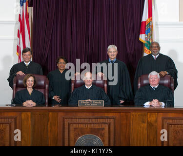 Florida Supreme Court Chief Justice Carlos Muñiz arrives for a joint ...