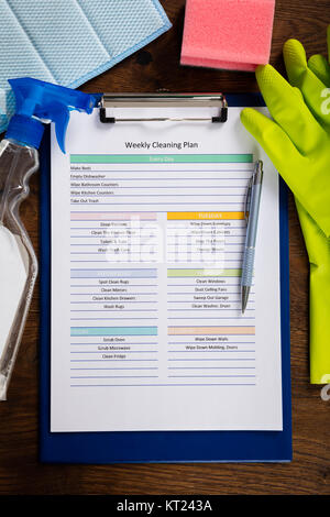 Cleaning Plan And Schedule Management. Work Planning Stock Photo - Alamy