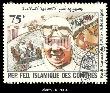 Comoros - CIRCA 1981: Stamp dedicated to 75th Anniversary Grand Prix ...