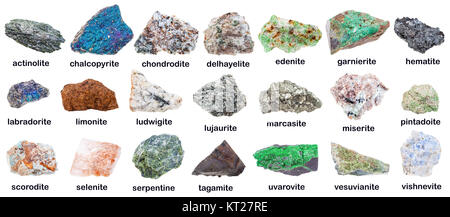 Minerals Chart With Names Mineral Collection: Set Of 50 South American