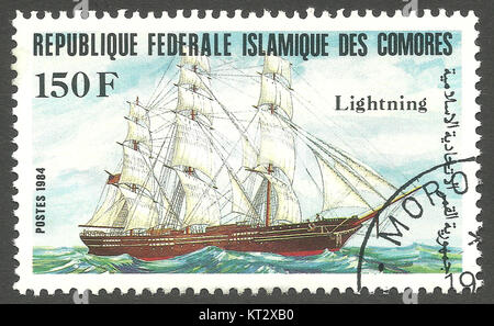 Comoros - CIRCA 1984: Color memorable Edition offset printing, Shows ...
