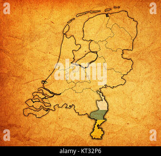 limburg on map of provinces of netherlands Stock Photo - Alamy