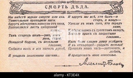 Aleksandr Blok was a prominent Russian poet, and his works from 1910 ...