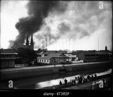 This photograph captures the aftermath of a devastating fire in Keene ...
