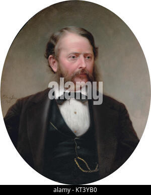 A vintage photograph of John Frederick Kensett, an artist known for his ...